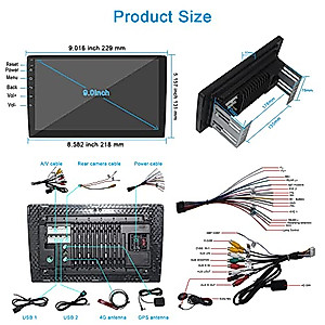 2023 New 9 Inch Android Car Stereo Radio GPS Navigation 8+128G Universal Double Din 1280X720 QLED Screen Wireless Apple Carplay Android Auto in-Dash Kit Head Unit Multimedia Player,Play Store,YouTube