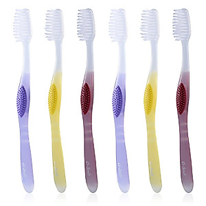 G-Smile Adult Advanced Toothbrush, Compact Head & Comfort Grip Handle, Soft Bristles for Deep Cleaning and Whitening, Colors Vary, Value Pack Toothbrushes (24 Counts, Extra Soft)