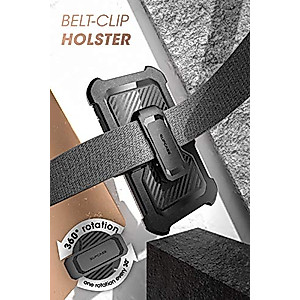 SUPCASE Unicorn Beetle Pro Series Case for iPhone 13 Pro Max (2021 Release) 6.7 Inch, Built-in Screen Protector Full-Body Rugged Holster Case (Black)