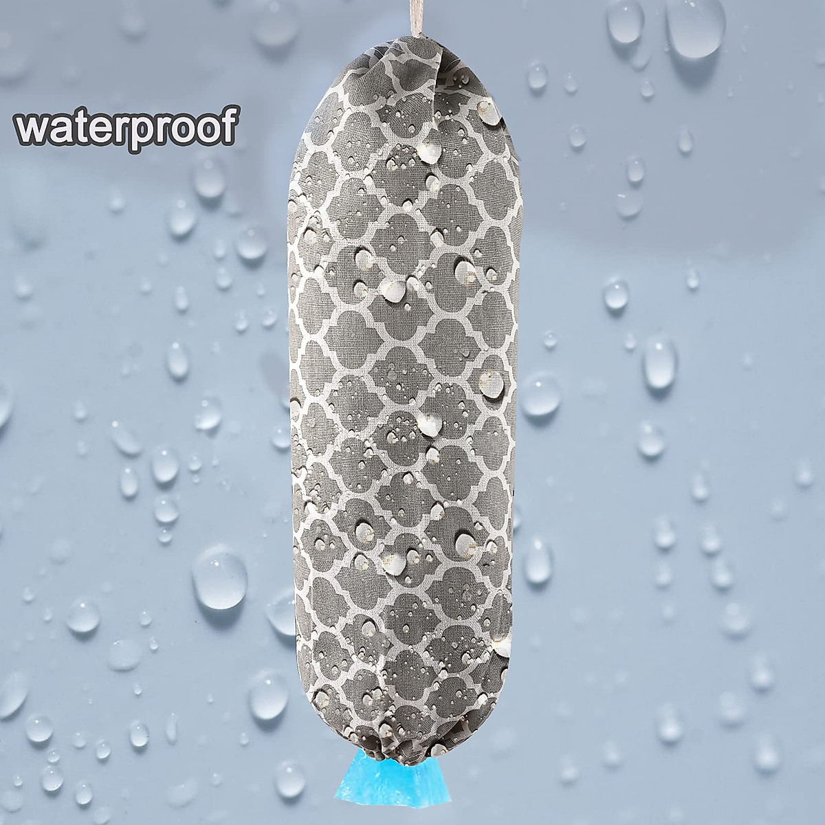 Plastic Bag Holder Wall Mount,Washable Plastic Bag Organizer for Grocery Bag,Trash Bag,Shopping Bags(1PC,GREY)