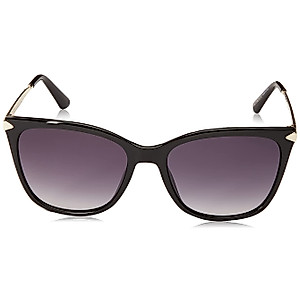 GUESS womens Classic Sunglasses, Shiny Black, 56 17 135 US