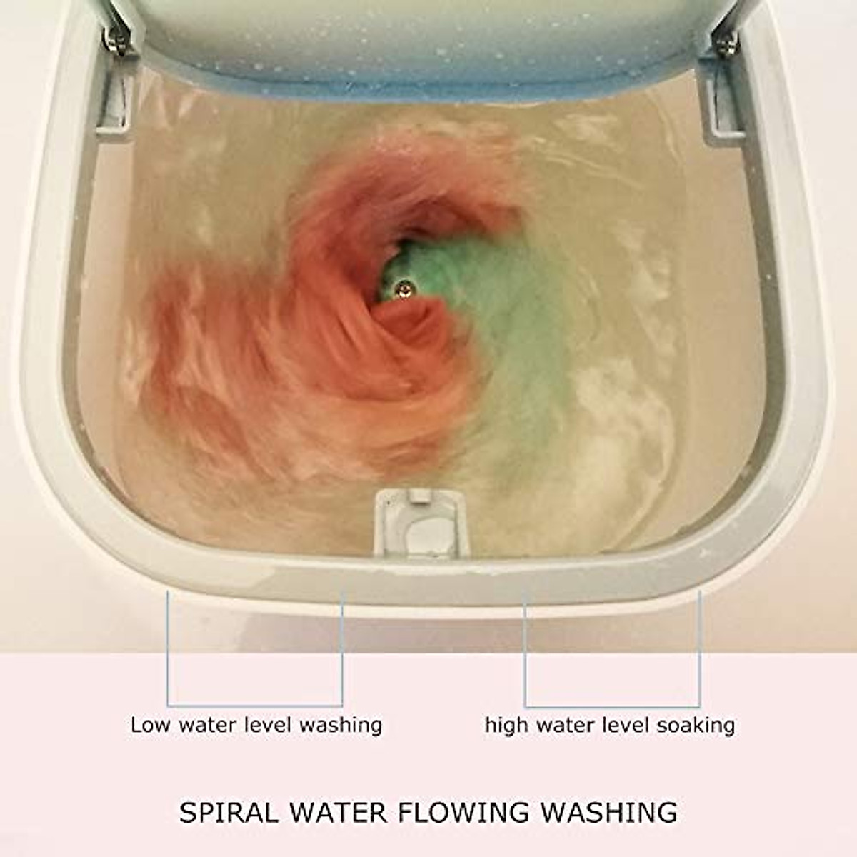 2020 New Upgraded Portable Washing Machine, 3.8L USB Powered Fully Automatic Desktop Laundry Machine, Mini Washing Machine for Camping, Dorms, Apartments, Business Trips