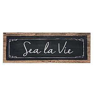 Beachcombers Sea La Vie Sign Wall Coastal Plaque Sign Wall Hanging Decor Decoration for The Beach 0.25" x 17" x 6 Multi