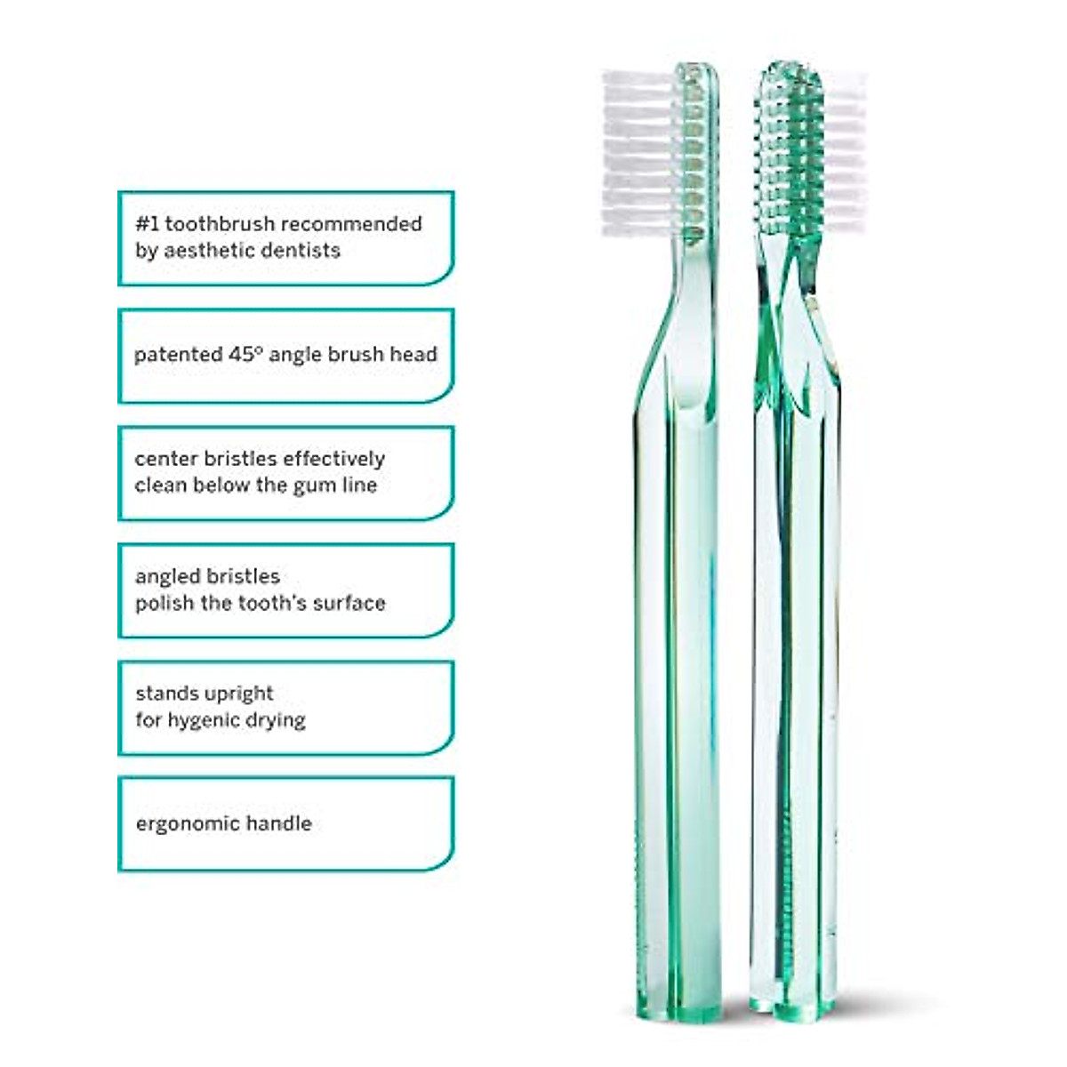 Supersmile New Generation 45° Patented Toothbrush, Green, 2 Count