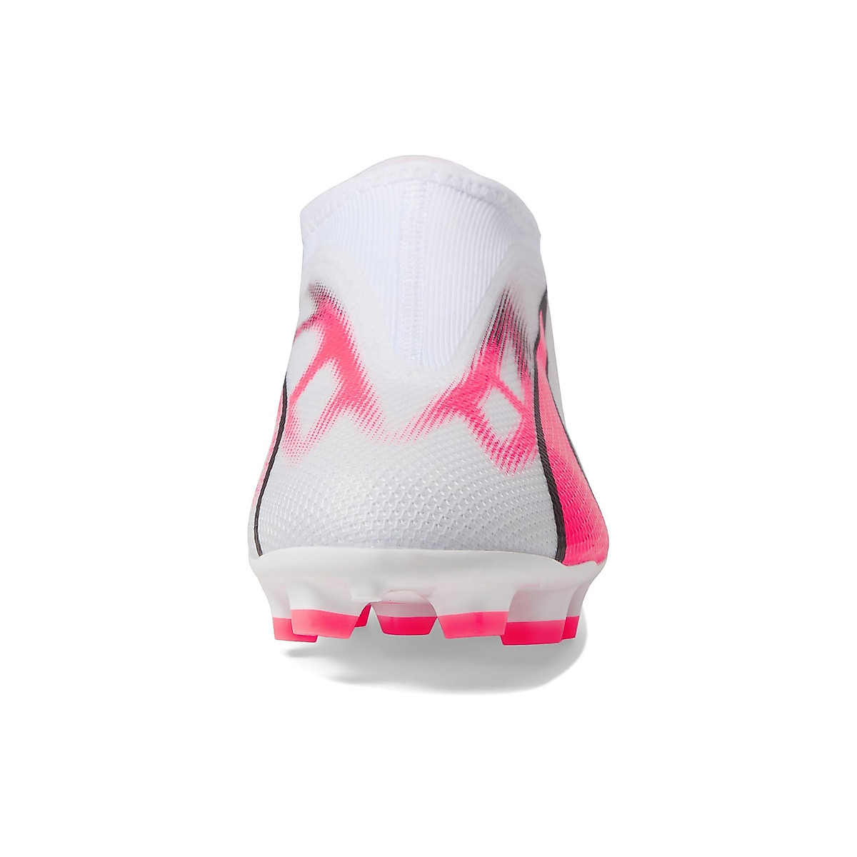 PUMA Ultra Match Laceless Firm Ground/Artificial Ground (Toddler/Little Kid/Big Kid) Puma White/Puma Black/Fire Orchid 5.5 Big Kid M