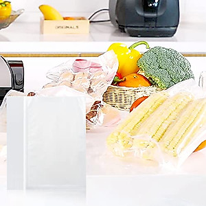 WGCC 100 Quart Size 8" x 12" 4mil Vacuum Sealer Bags for Food Saver, BPA Free and Puncture Prevention Vacuum Seal Freezer Bags Sous Vide Bags, Commercial Grade,PreCut, Great for storage, meal prep