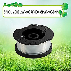 BOOTOP PIN AF-100 Spool, AF100 Replacement Spool for Black and Decker AF1003ZP AF-100-3ZP AF-100-2 Weed Eater Parts AF-100-BKP for GH900 GH600 LST420 String Trimmer Line 30ft 0.065"