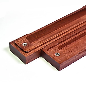 Poludie Wooden DND Dice Box, Dice Holder Case with Felt Lined Magnetic Lid for D&D Tabletop Game - Acacia (Nordic Palace Carving-Black)