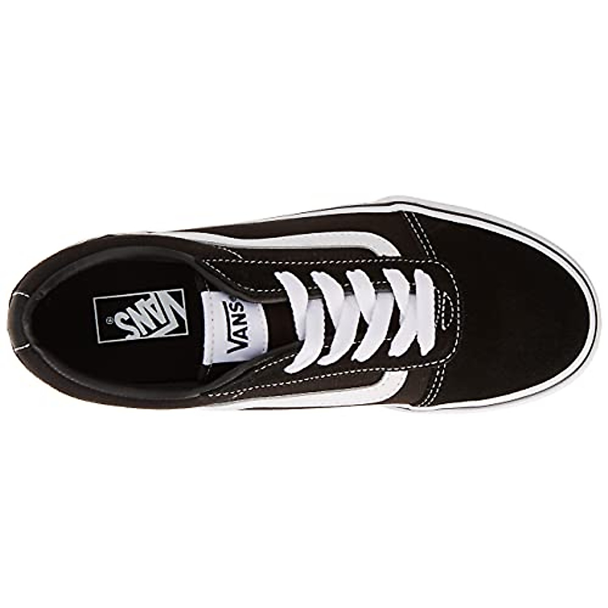 Vans Yt Ward Sneaker, Black ((Suede/Canvas) Black/White Iju), 11 US Unisex Little Kid