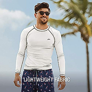 Speedo Men's UV Swim Shirt Long Sleeve Loose Fit Easy Tee Speedo Black Medium