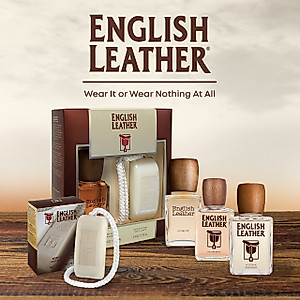 Dana ENGLISH LEATHER 2-PIECE GIFT SET for Men - After Shave Splash & Soap on a Rope Classic Fragrances