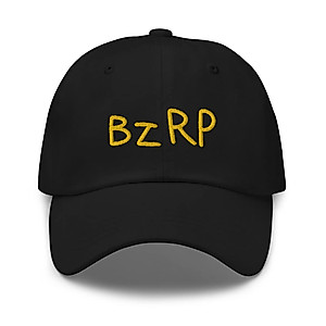 BIZARRAP Cap, Gorra Bzrp Gorra Embroidered Dad Hat Black