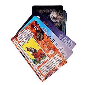 Witchy Cauldron Beginner Tarot, Tarot Cards with Meaning on it, Keyword Tarot Deck, Learning Tarot, Chakra, Planet, Affirmation (Spanish Edition)