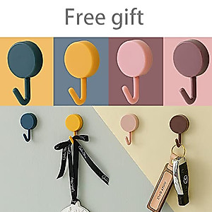 Superlike Kitchen Hooks Under Cabinet Utensil Hanger Holder Sticky Hooks for Kitchen Bathroom 2Pcs White with 4pcs Small Item Hooks