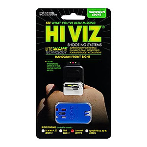 HIVIZ unisex adult Handgun HiViz SW2014 Interchangeable Style Front Sight for Smith Wesson M P Full Size, Green, Red, and White, One Size US