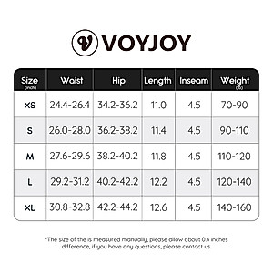 VOYJOY Women Workout Impact Shorts 3.6"/ 4.5"/ 6" Scrunch Butt Lifting Gym Shorts Seamless Booty Biker Shorts Black