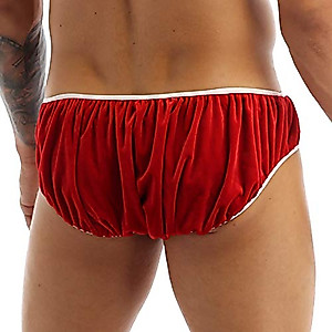 TiaoBug Mens Velvet Santa Christmas Boxer Shorts Festive Xmas Trunks Underwear Red Medium(Waist:29.5-53.0"/75-135cm)