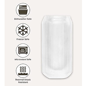 18oz Iced Coffee Cup | Beer Can Glass | Coffee Glass Cup with Lid and Straw | Taurus Zodiac Gifts for Women and Men (Packaging May Vary)