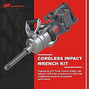 Ingersoll Rand W9691-K4E W9000 Series 20-Volt 1-Inch Cordless Impact Wrench Kit with Charger and 6-Inch Extended Anvil