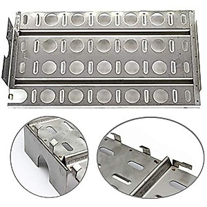 DcYourHome Stainless Steel Heat Plates for Lynx Gas Grill Models,16 7/8" x 9 1/2" Briquette Grill Heat Shield Replacement Parts for Lynx L27, 36,36F,48, LBQ27RE, L54R (2 PCS)