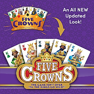 Five Crowns Scorepad – 130 Page Replacement Score Sheet, Card Game Score Card, Tracks 7 Players at Once, Gift for Kids, Birthday Gifts