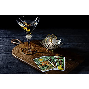 BarTata, The STAR Diamond Ball Martini Glass Exquisite Martini Glasses for Home and Bar Limited Edition Stemmed Margarita, Manhattan, Cosmopolitan Cocktail Glass Inspirational Gift for Martini Lover