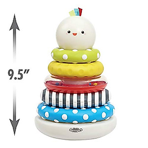 Early Learning Centre Little Senses Glowing Stacking Rings, Stimulates Senses, Fine Motor Skills, Hand Eye Coordination, Kids Toys for Ages 06 Month, Amazon Exclusive