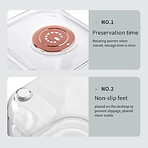 ACGrade Rice Storage Cereal containers Kitchen Rice Storage Box Household Rice Bucket Transparent Plastic Thickened Rice Storage Box Suitable for Food, Rice, Grain, pet Food Storage