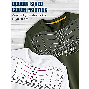 Tshirt Ruler Guide for Vinyl Alignment, T Shirt Rulers to Center Designs, Alignment Tool with Soft Tape Measure, Craft Sewing Supplies Accessories Tools for Heat Press HTV Heat Transfer Vinyl
