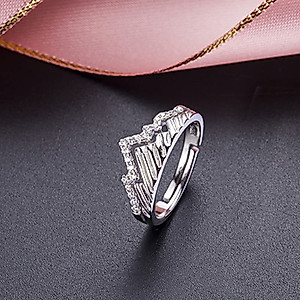 Get Stronger Mountain Ring Adjustable Opening Symbolizes The Obstacles That You Have Overcome and The Struggles That You Have Won for Women Sterling Silver (Adjustable)