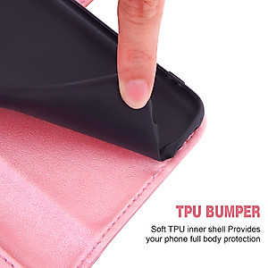 Asuwish Compatible with Oppo Reno2 Z Wallet Case and Tempered Glass Screen Protector Leather Mandala Flower Flip Cover Card Holder Stand Cell Accessories Phone Cases for Reno2Z 2019 Women Rose Gold