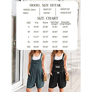 AUTOMET Jumpsuits for Women Summer Outfits Shorts Overalls Loose Fit 2025 Fashion Comfy Clothes Sleeveless Jumpers Navy L