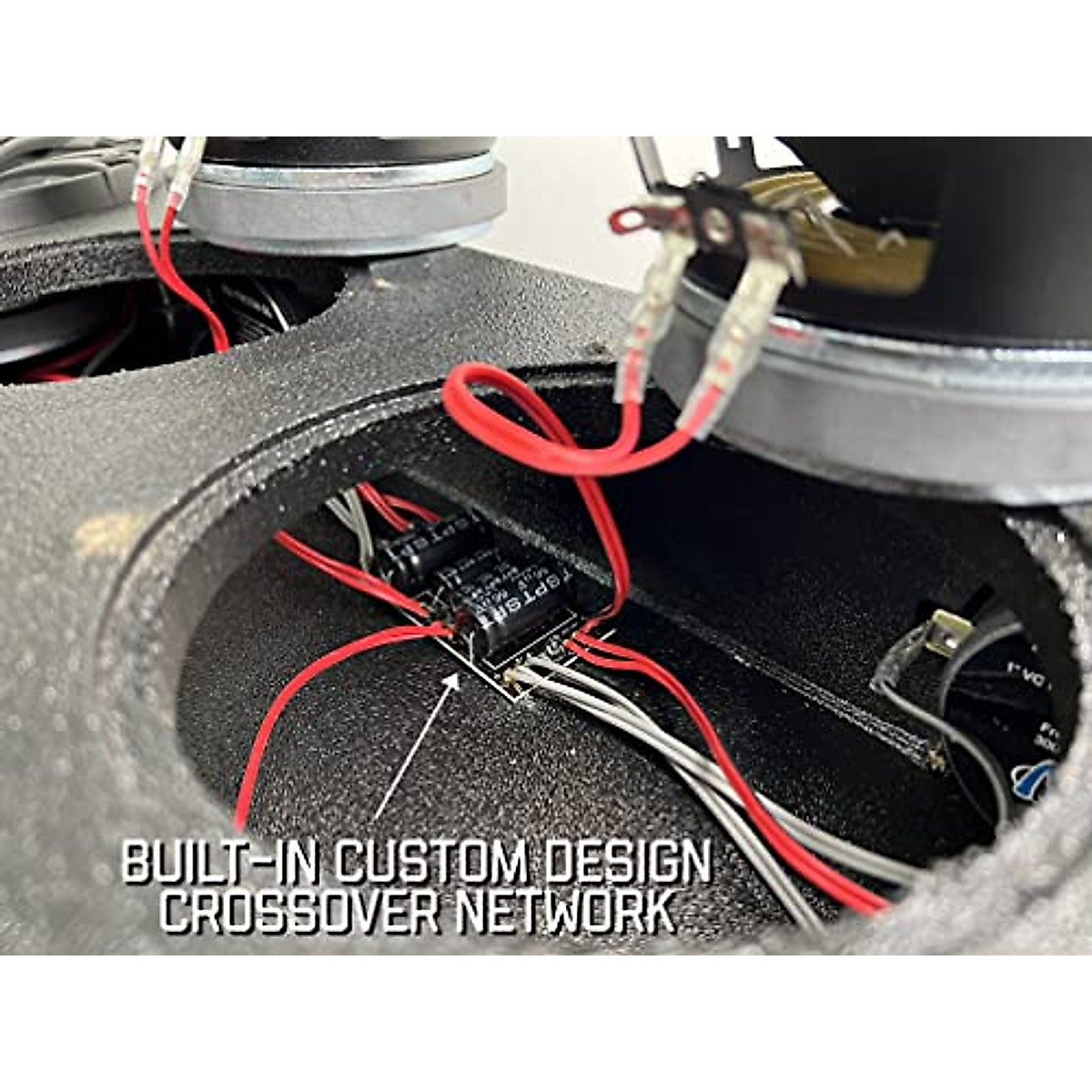 MENACE AUDIO Car Audio Midrange Enclosure 4 x 6.5 2000Watts VOICEBOX (MA-VB6525-4S) Silver