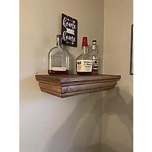 Stow Shelves Hidden Gun Shelf with Concealed Trap Door with RFID & Bluetooth Lock Natural Wood 23 X 11.5 X 4 23W X 11.5D X 4H 2412R-AB 2412R-AB