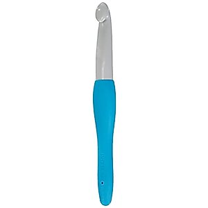 Clover Needlecraft Amour Crochet Hook: 15.00mm, 15 mm, Blue & White
