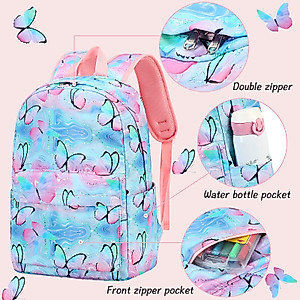 CAMTOP Girls Backpack for School with Lunch Box Kids BookBag Set for Elementary Middle School (Believe in Magic)