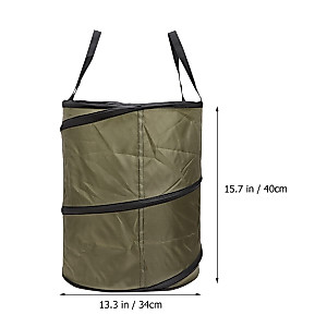 BESPORTBLE PopUp Trash Can, 10Gallon Collapsible Garbage containers - Portable Recycle Bin for Camping Outdoor BBQs, Tailgating Leaf or Yard Cleanup