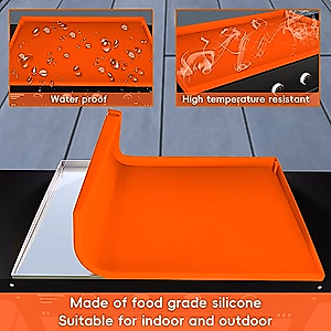 Lecivan 28" Silicone Griddle Mat for Blackstone, Full-Edge Griddle Covers for Blackstone Grill Accessories, Silicone All-Season Griddle Protective Mat for Outdoor Grilling
