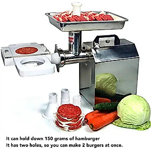 Hamburger Pressing Mould Maker, Auto Burger Patty Maker, 2 Holes Non Stick, Food Grinder Attachment and LEM Meat Grinders