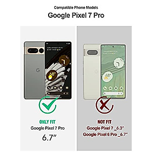 Poetic Guardian Series Case [20FT Mil-Grade Drop Tested] Designed for Google Pixel 7 Pro 5G, Built-in Screen Protector Work with Fingerprint ID, Full Body Hybrid Shockproof Rugged Case, Black/Clear