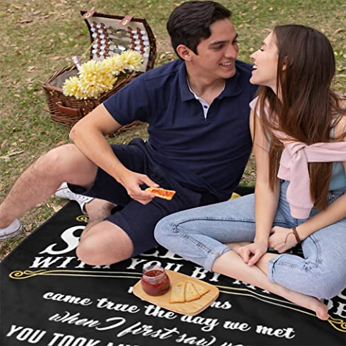 Mubpean Gifts for Motorcycle Lovers - Birthday Gifts for Men/Women - to My Husband/Wife Blanket 60"x50" - Romantic Gifts for Him/Her - Anniversary Birthday Gift Ideas for Couples Sweet Ride Motorcycle