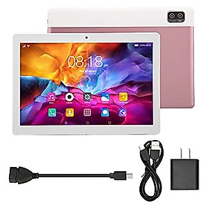 Estink 10.1 Inch Tablet, High Definition Resolution Rose Gold Callable Tablet 100‑240V, 6GB 128GB 1960x1080 8800mAh Lightweight Portable Tablet Computer, 10 Core CPU 5G WiFi (#2)