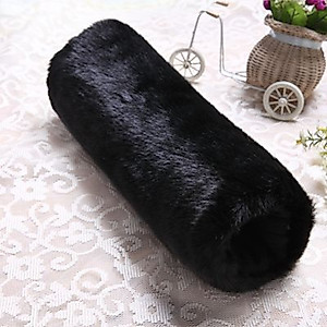 Wed2BB Faux Fur Hand Muffs Women Warm Faux Fur Muffs Black