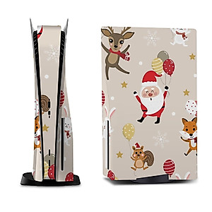 AoHanan Merry Christmas with Santa Clause 5 Skin Controller Accessories Cover Skins Anime Vinyl Cover Sticker Full Set for 5 Disc Edition