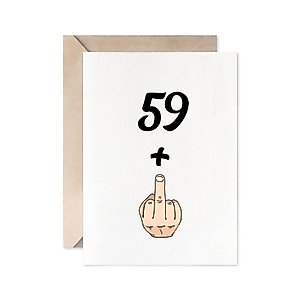 MAGJUCHE Funny 60th Birthday Card, 59+1 women Or Men Sweet 60 Years Old Birthday Gift Joke Card