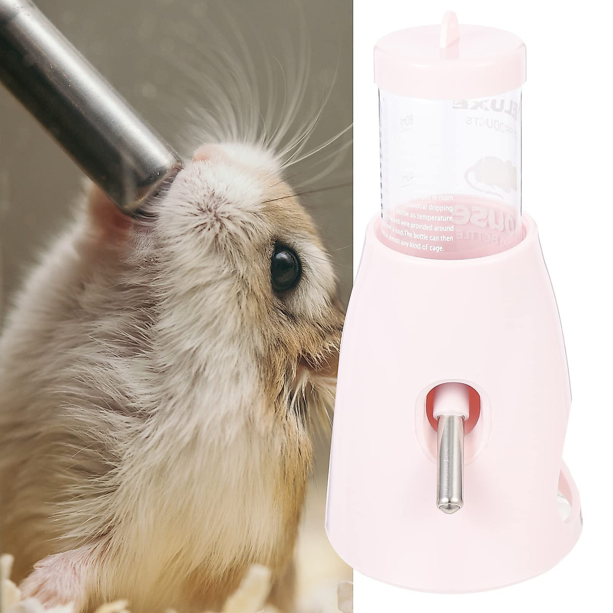 POPETPOP Hamster Water Bottle Small Pet Water Bottle Hamster Waterer Automatic Water Dispenser Hamster Water Fountain Hamster Cage Accessories Rabbit Water Bottle Leakproof Pp Feeder