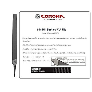 Corona FE405506BC0CD Mill Bastard Cut File Carded, 6-Inch
