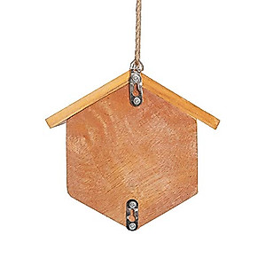 Mason Bee House - Handmade Natural Wooden Bee Hive Coated with Wax for Water-Proof and Long Service Life - Attracts Peaceful Bee Pollinators to Enhance Your Garden's Productivity