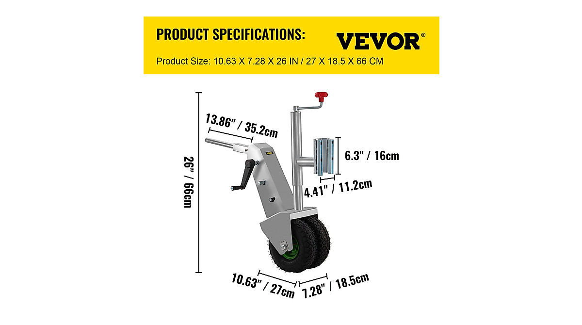 VEVOR Manual Trailer Dolly – 5000lb Load Capacity