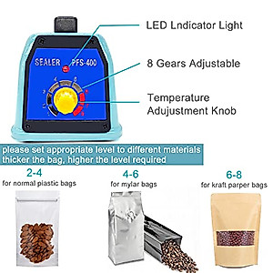 Impulse Sealer 16 inch Heat Sealer for Plastic Bags, Metal Iron Shell Plastic Bag Sealer Heat Seal, Mylar Bag Sealer, Manual Poly Bag Hot Seal Sealing Machine with 4 Repair Kit(2 Cutting Lines Included)